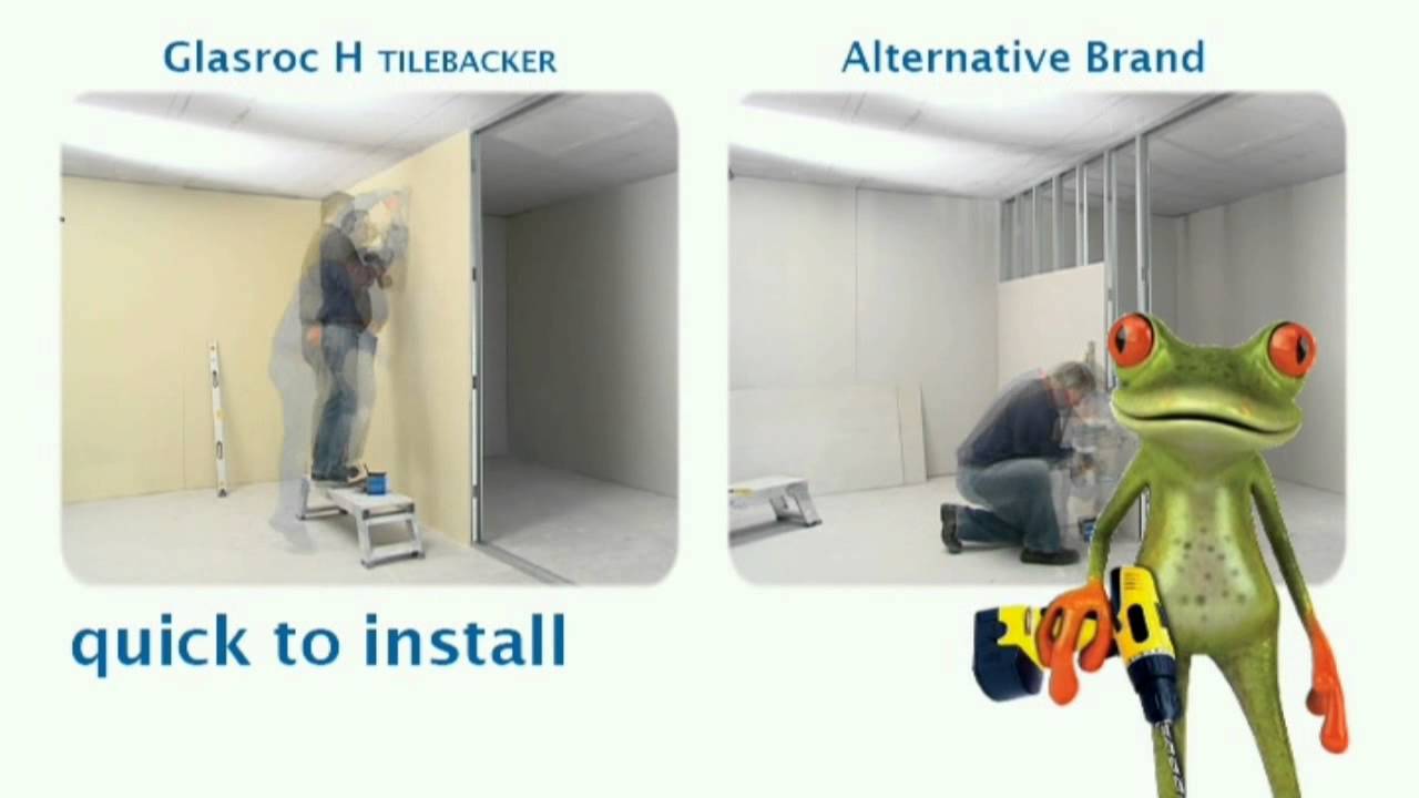 How quick and easy it is to intall Gyproc Glasroc H Tilebacker - YouTube