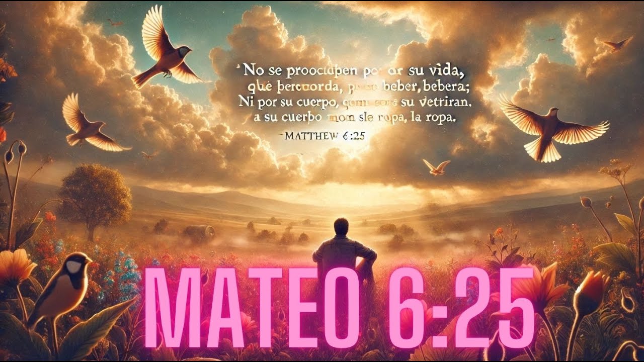 Mateo 6:25"Por tanto os digo: No os afanéis por vuestra vida, qué ...