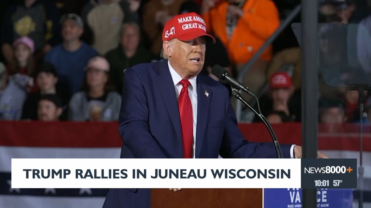 Trump Rallies in Juneau, Wisconsin - YouTube
