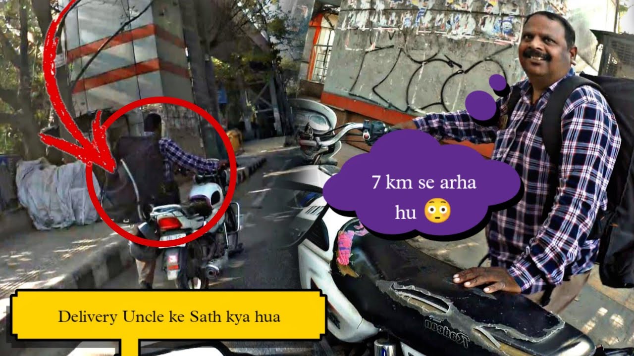 Delivery Uncle Live accident in delhi 😳 | Xtm Rider | Delivery Boy ...