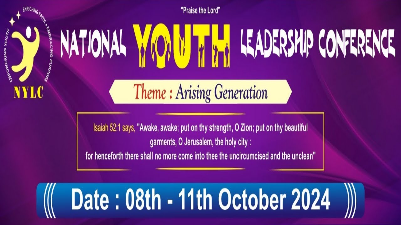 NYLC Program Day| Worship: Bro. Emmauel Thomas| Preaching: Pr. Jeffin ...