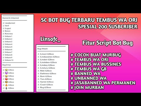 SC BOT BUG TEMBUS WA ORI || WA BUSSINES || WA GB || FREE SPESIAL 200 ...