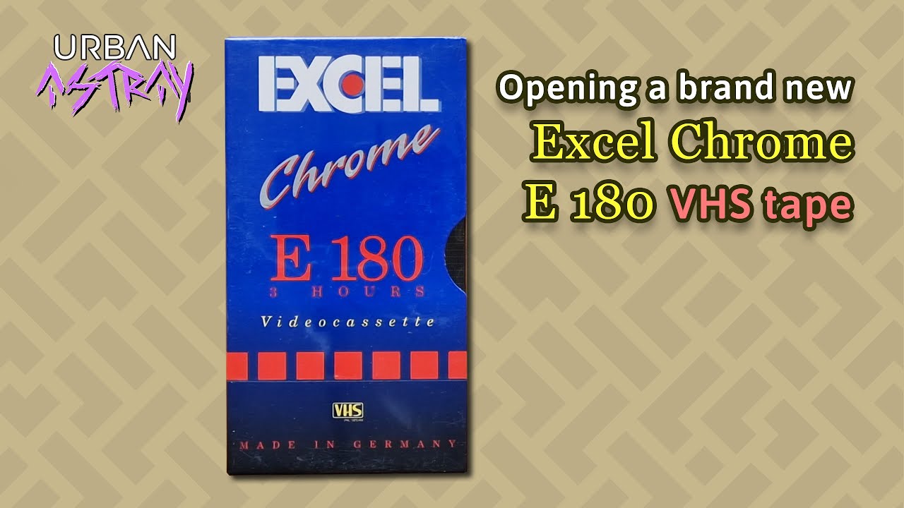 Opening a brand new Excel Chrome E 180 VHS tape (full video) 📼 - YouTube