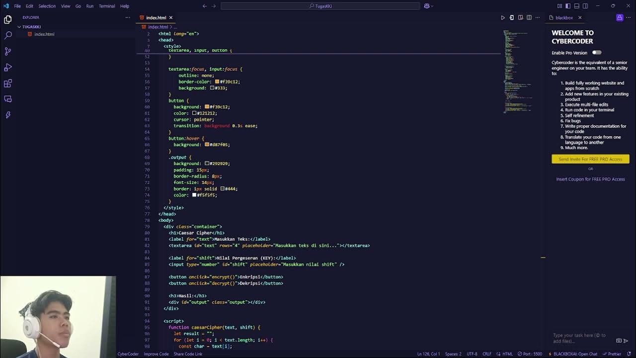 Tugas Cryptografi | Presentasi Code dan Hasil - YouTube