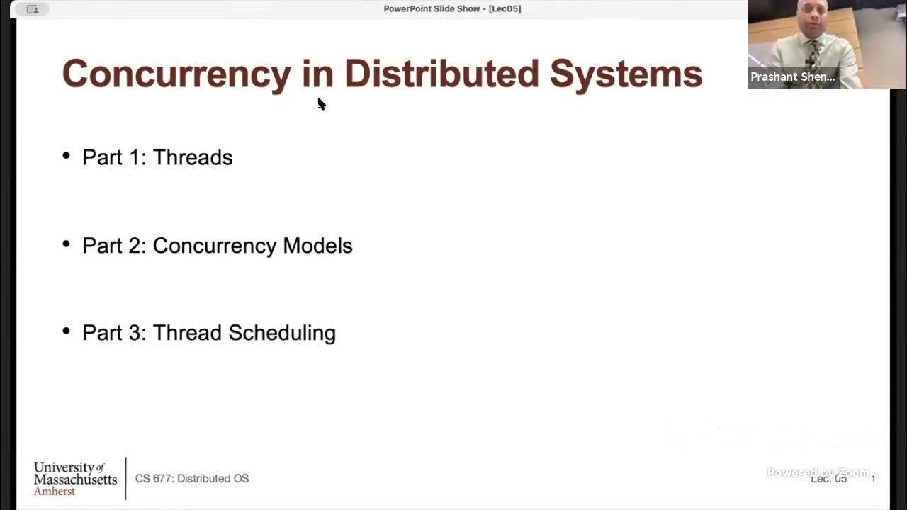 UMass CS677 (Spring'24) - Lecture 05 - Concurrency Models - YouTube