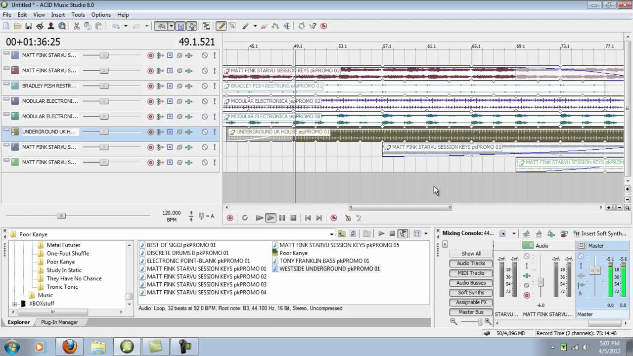 Acid Studio 8 - Building a quick loop based song DEMO - YouTube