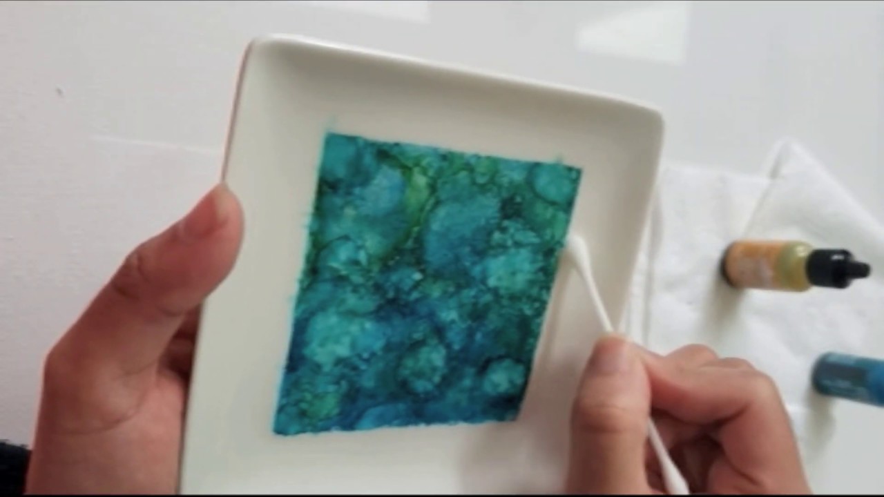 How to Use Alcohol Inks for Beginners - Dabbing Technique - YouTube