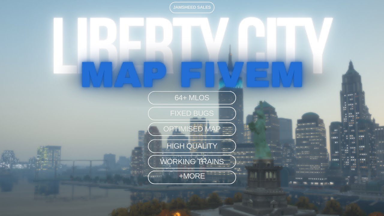 Fivem Deluxe LibertyCity Map 64+ Mlos - YouTube