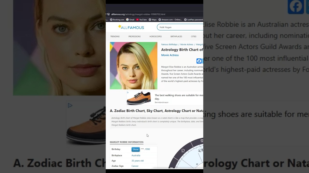 Margot robbie zodiac chart 60 photos - Youhoroscope.com