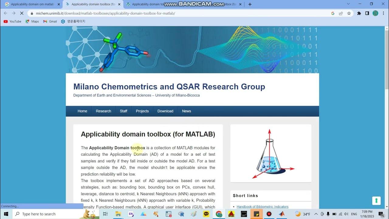 Applicability domain (AD), Williams plot in Matlab QSAR study (part 1 ...