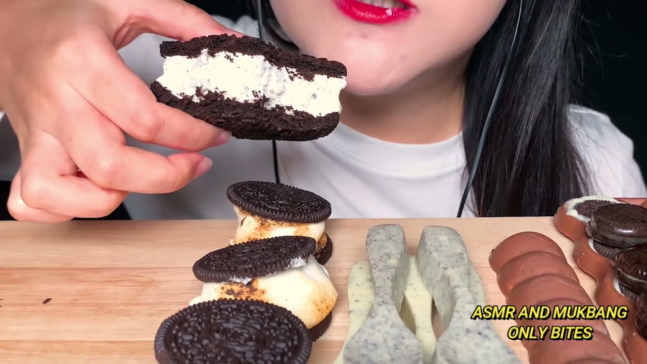 Yura Asmr Oreo Ice Cream Oreo Cookies Edible Spoon Only Bites