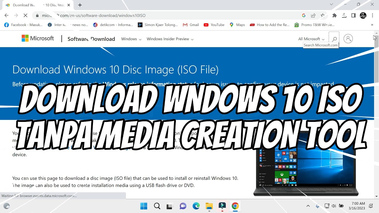 Download Windows 10 ISO Tanpa Media Creation Tool - YouTube