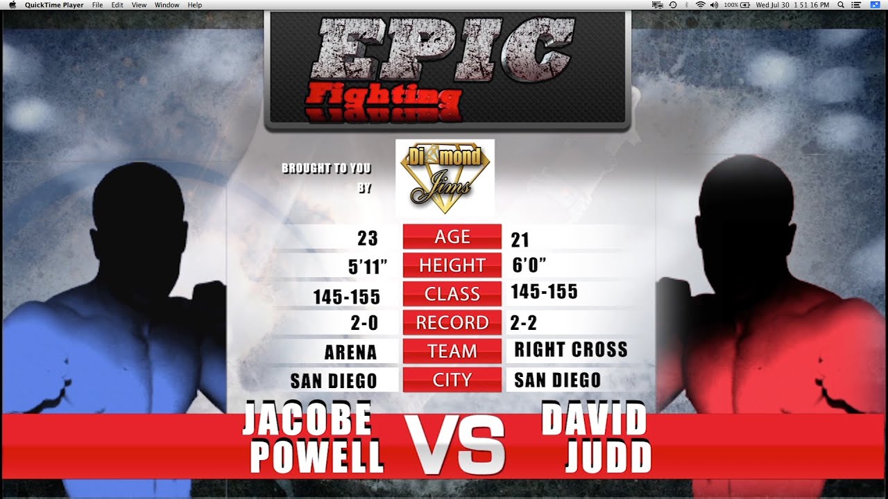 Epic Fighting TV Ep 01 Fight 04: Jacobe Powell vs. David Judd - YouTube
