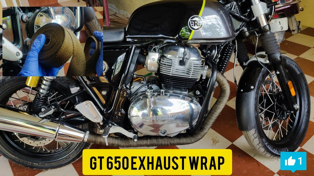 Continental GT 650 exhaust wrap Royal Enfield - YouTube