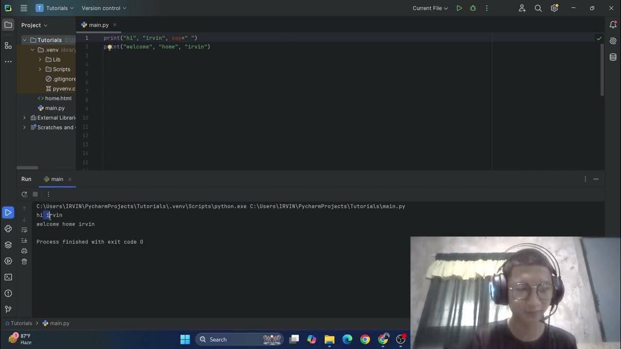 print functions with sep and end arguments - YouTube