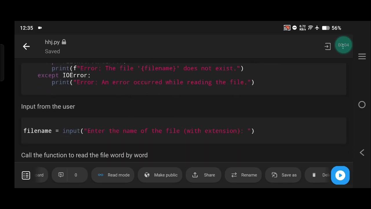 Python Program to Read a File Word by Word - YouTube