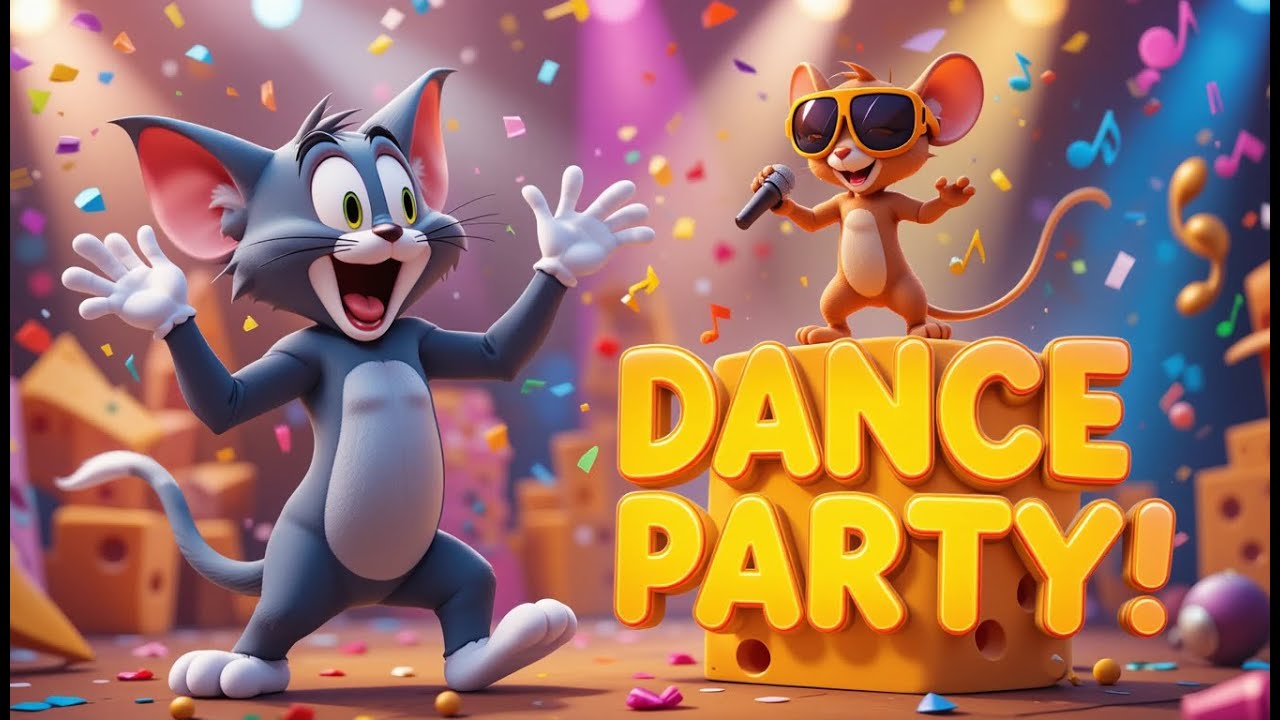 "Tom & Jerry Dance Party 🎉 | Funny 3D Animation for Kids"# ...