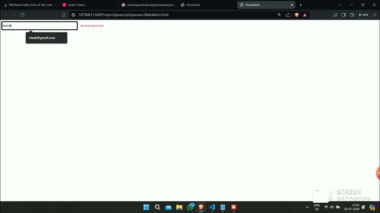 password validation using javascript - YouTube