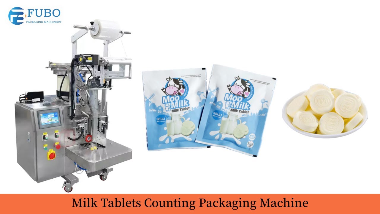 Milk tablets counting packaging machine - YouTube