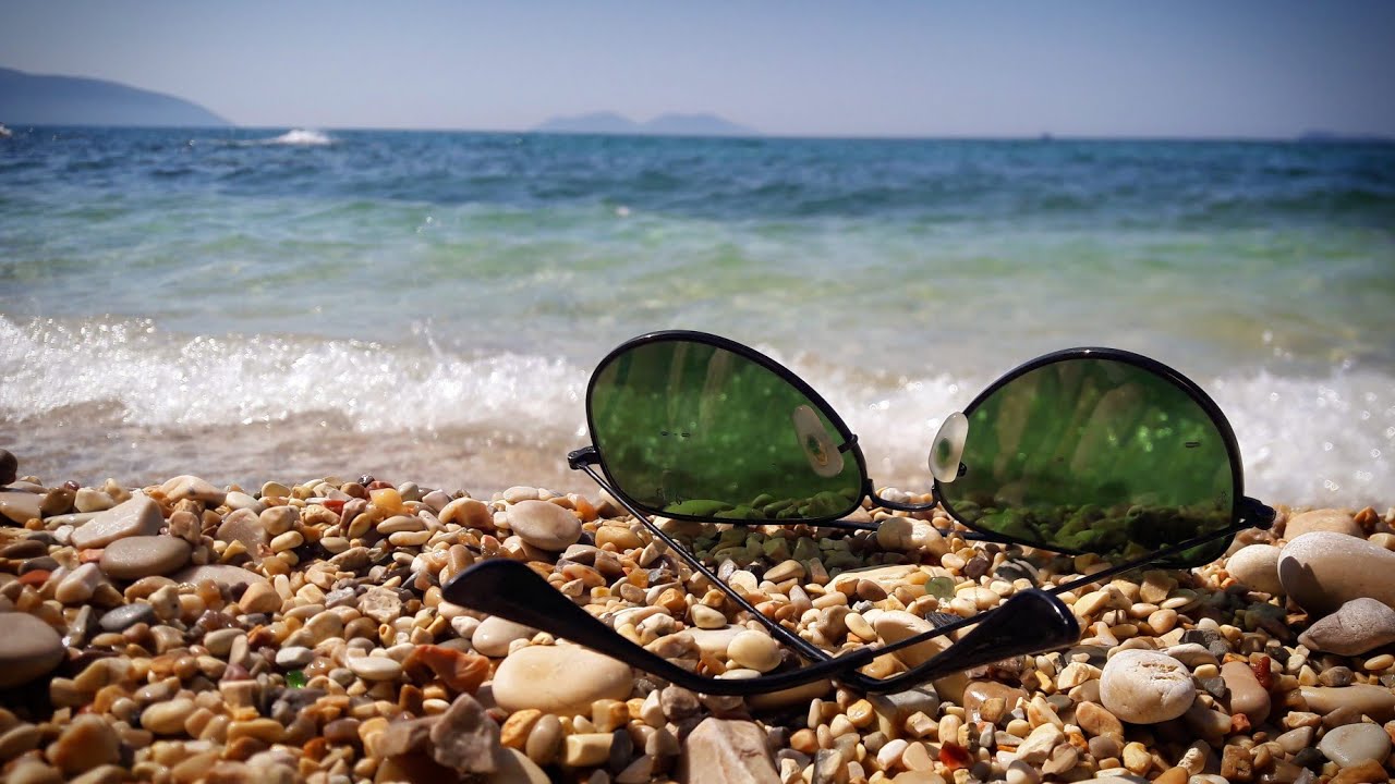 Real waves sound for relaxing recorded by the sea in beautiful Vlora ...