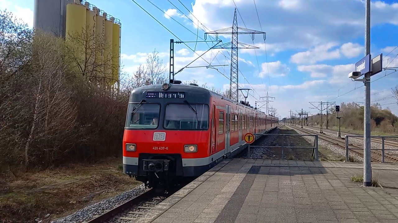 München-Langwied mit S-Bahn München, Go Ahead und ICEs - YouTube