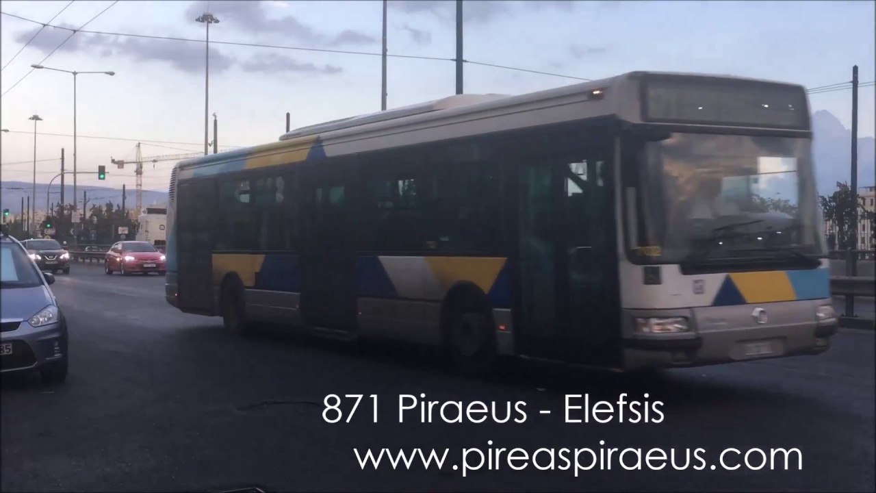 Bus Line 871| Piraeus - Elefsis - YouTube
