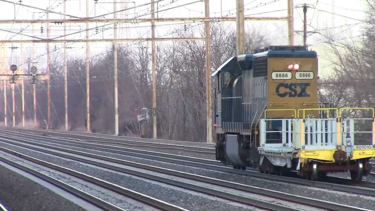 CSX NEC Local @ Linden, NJ (SD45-2 Carbody #8886) - YouTube