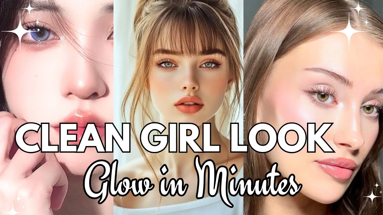 Clean Girl Aesthetic Makeup Tutorial | 🎀Glowy & Quick & Natural Makeup ...