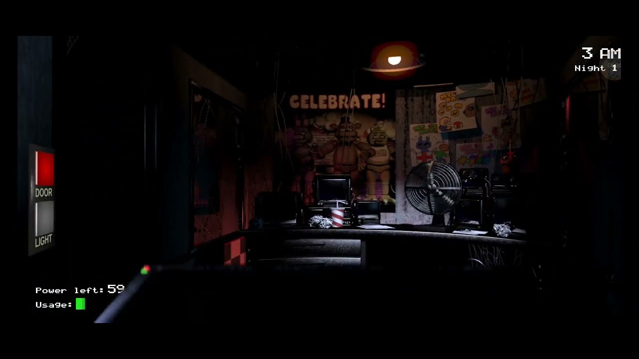 FNAF 1 gameplay night 1 - YouTube