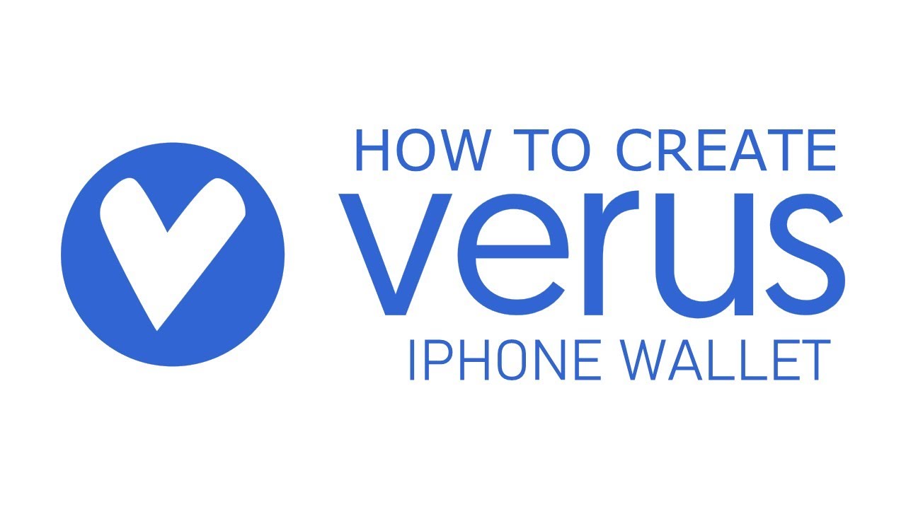 How to create a Verus Wallet on your iPhone or iPad - YouTube