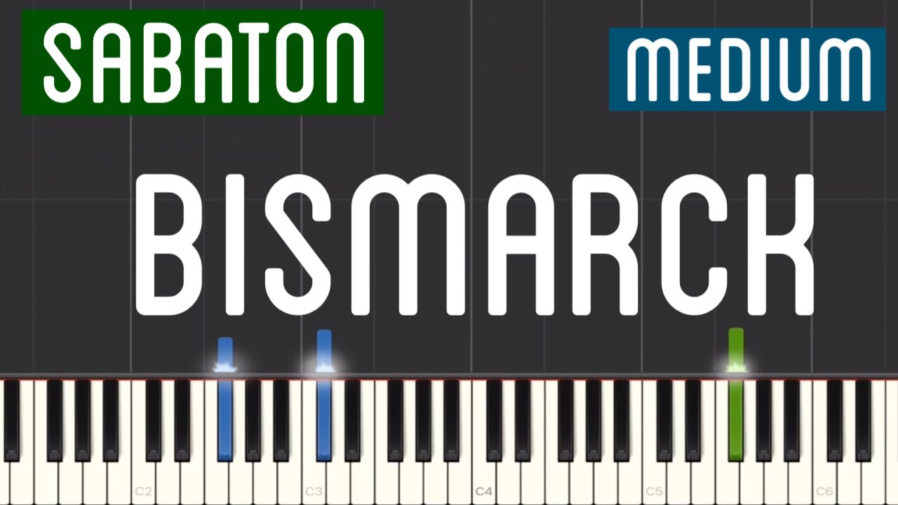 SABATON - Bismarck Piano Tutorial | Medium - YouTube