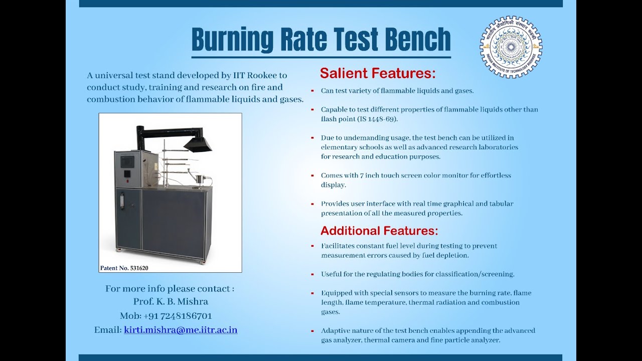 Demonstration of Burning Rate Test Bench Developed by IIT Roorkee - YouTube