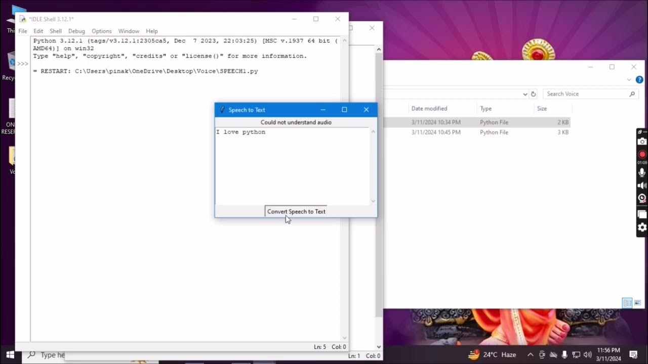 TAI-IP-Intern-Pinaki-SPEECH-TO-TEXT-IN-PYTHON-LEVEL-3-Task-3 - YouTube
