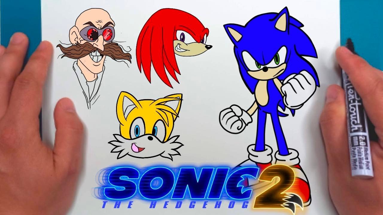 Desenez Personaje din Desene Animate si Jocuri 🎮 SONIC Ariciul 2 ...