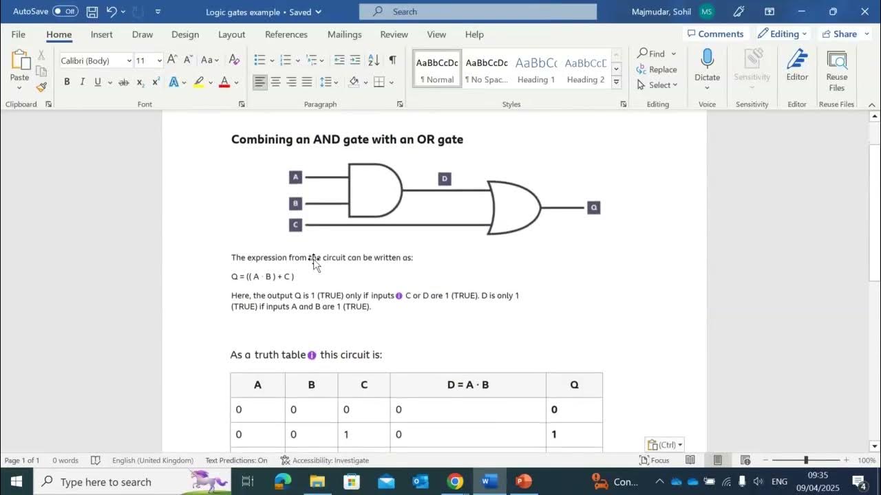 Logic Gates : Solved Example | 3 inputs | Truth Table | Boolean Algebra ...