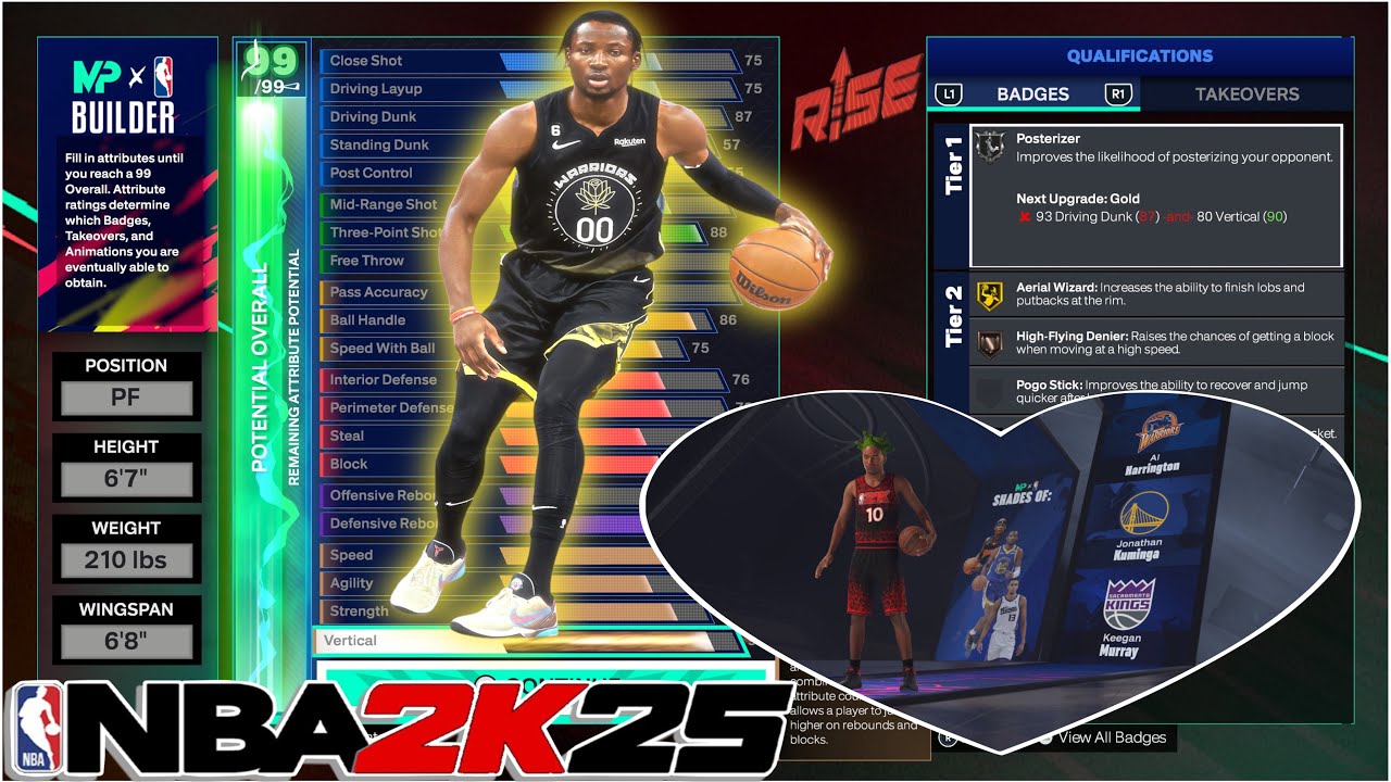 THE BEST BUILD & JUMP-SHOT 88 3PTS For 6,7 PF On NBA 2K25 ALL AROUND ...