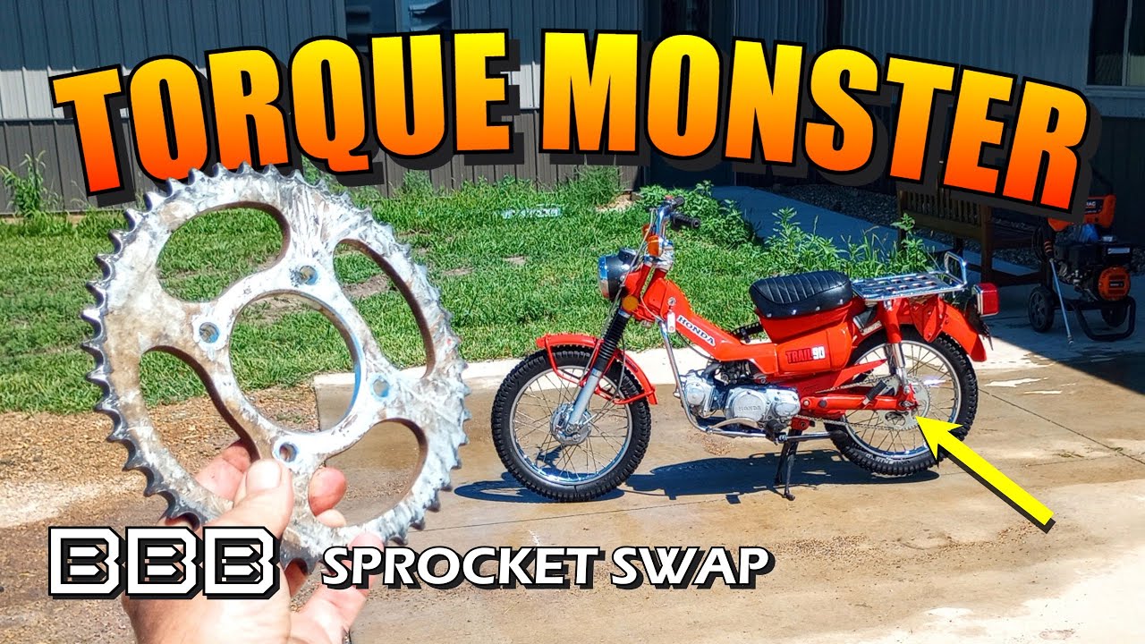 I Put a Larger Sprocket on My Honda Trail 90 - MASSIVE HILL CLIMBING ...