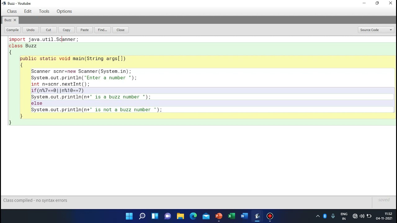 Class Xth ICSE Computer ||Buzz Number Program - YouTube