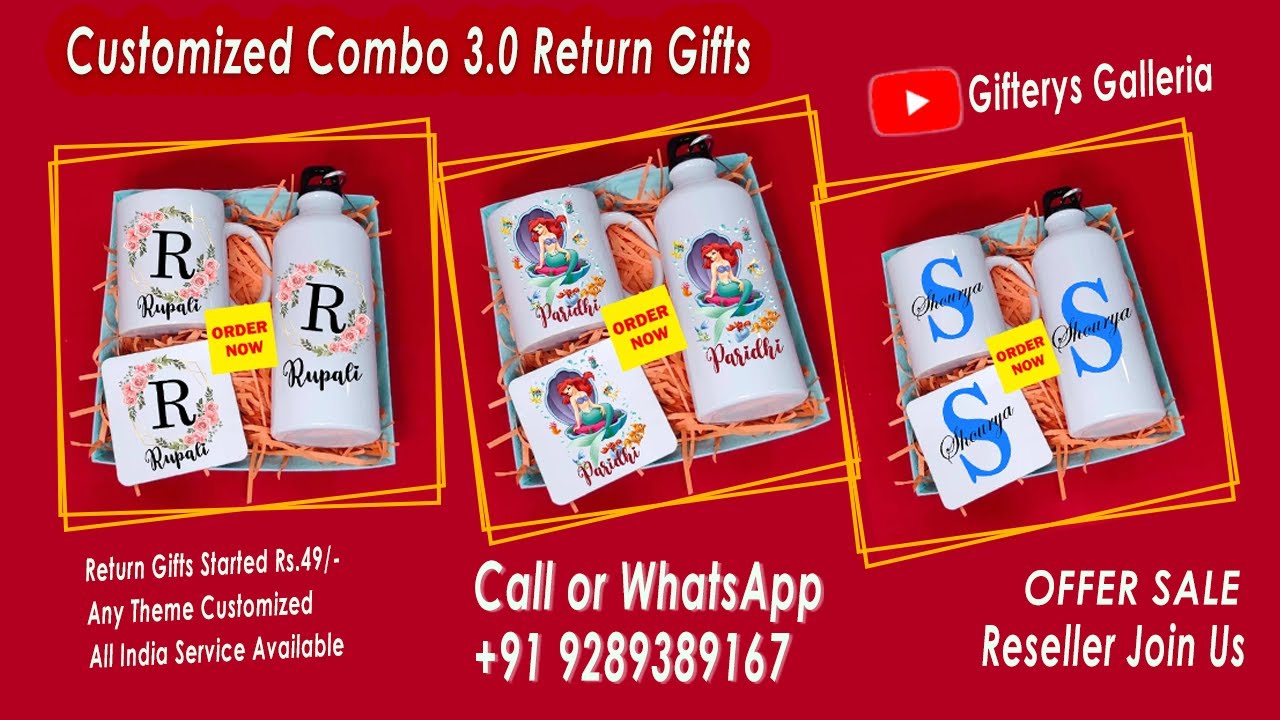 Return Gifts Combo Set 3.0 #gifterysgalleria #returngifts #mugcoster # ...