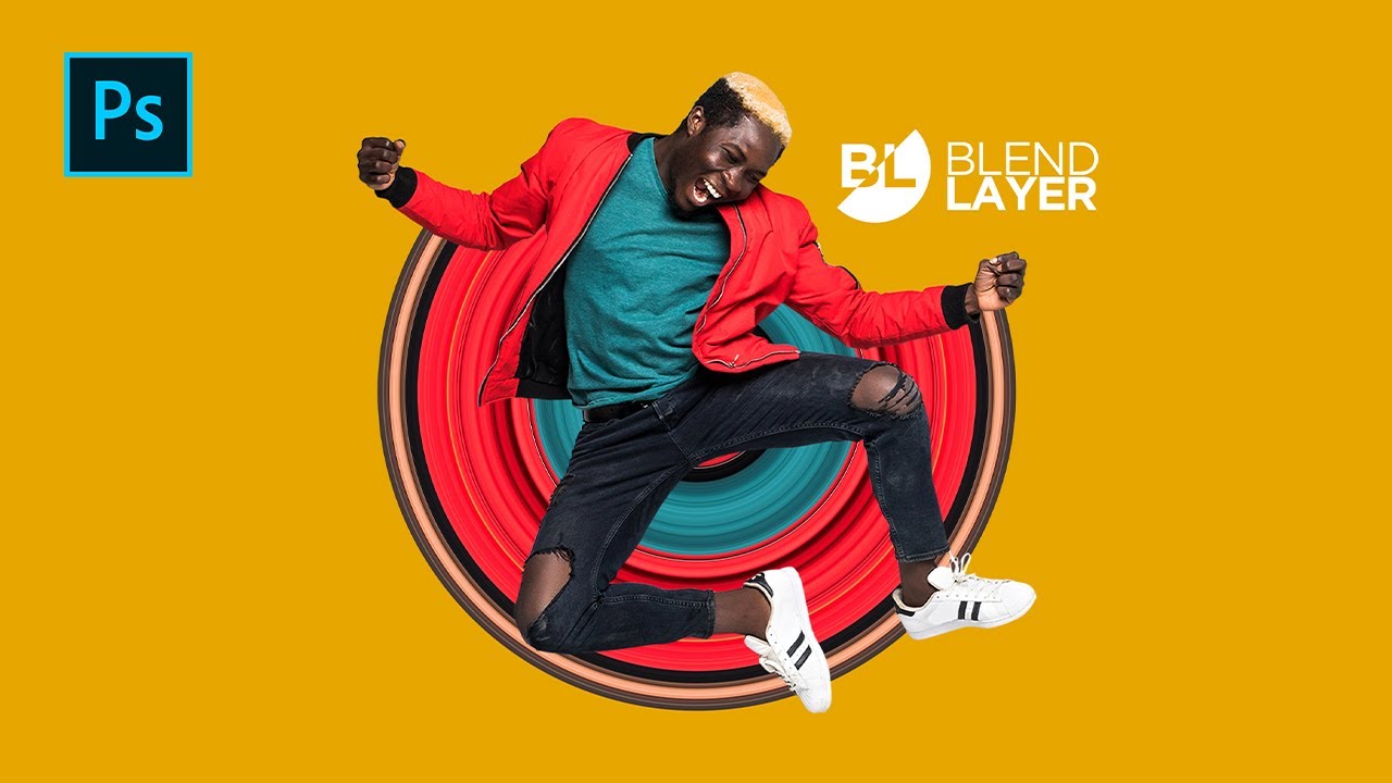 HOW TO MAKE A CIRCULAR PIXEL STRETCH POSTER DESIGN IN PHOTOSHOP | BLEND ...