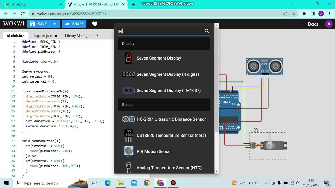 Simulasi Palang Kereta Api Otomatis Menggunakan Wokwi - YouTube