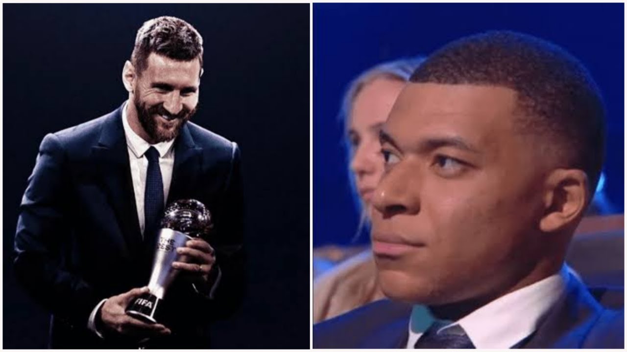 Mbappe almost Kiss Messi When Announced as the Winner at the best FIFA ...