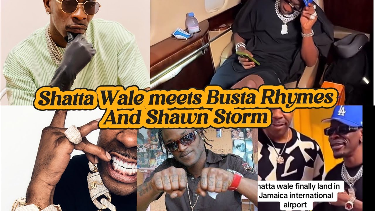 Shatta Wale meets Busta Rhymes and Shawn Storm In Jamaica. - YouTube