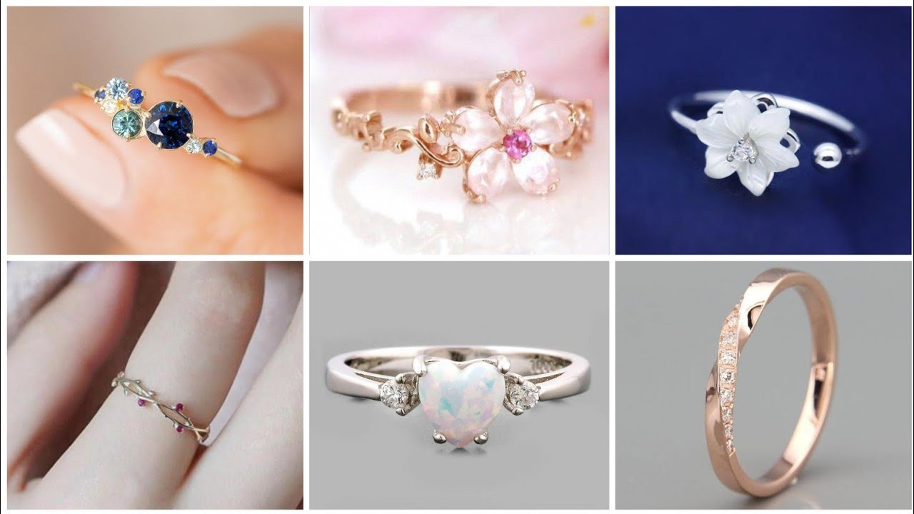 Simple Cute Rings Designs Collection - YouTube