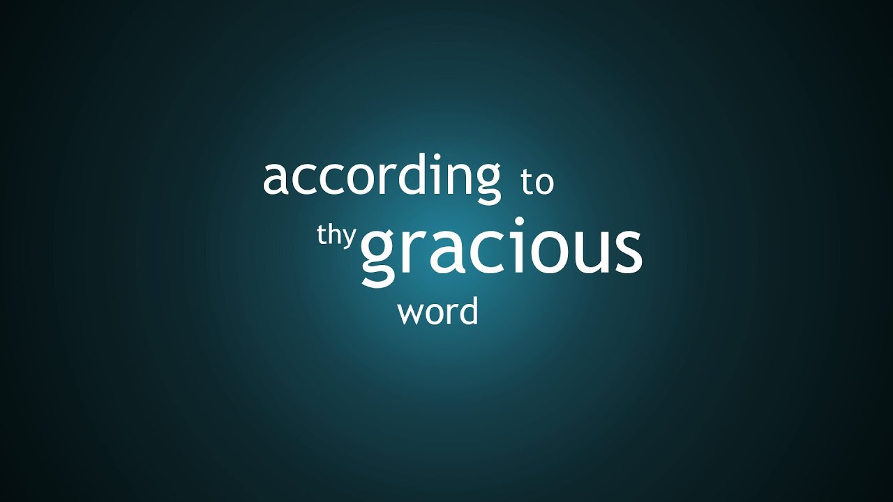According to Thy Gracious Word - New Scottish Hymns - YouTube