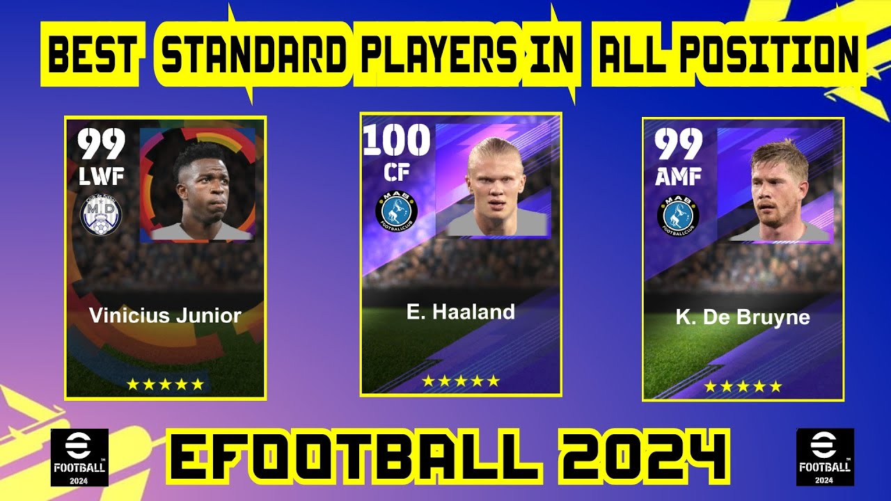 Best Standard Players For Every Position In eFootball 2024 Mobile - YouTube