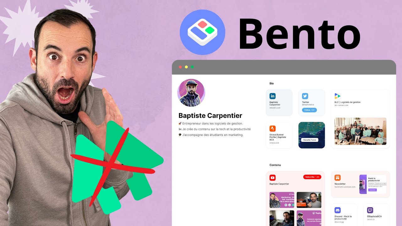 Bento : Oubliez Linktree ! Ce site est magnifique - YouTube
