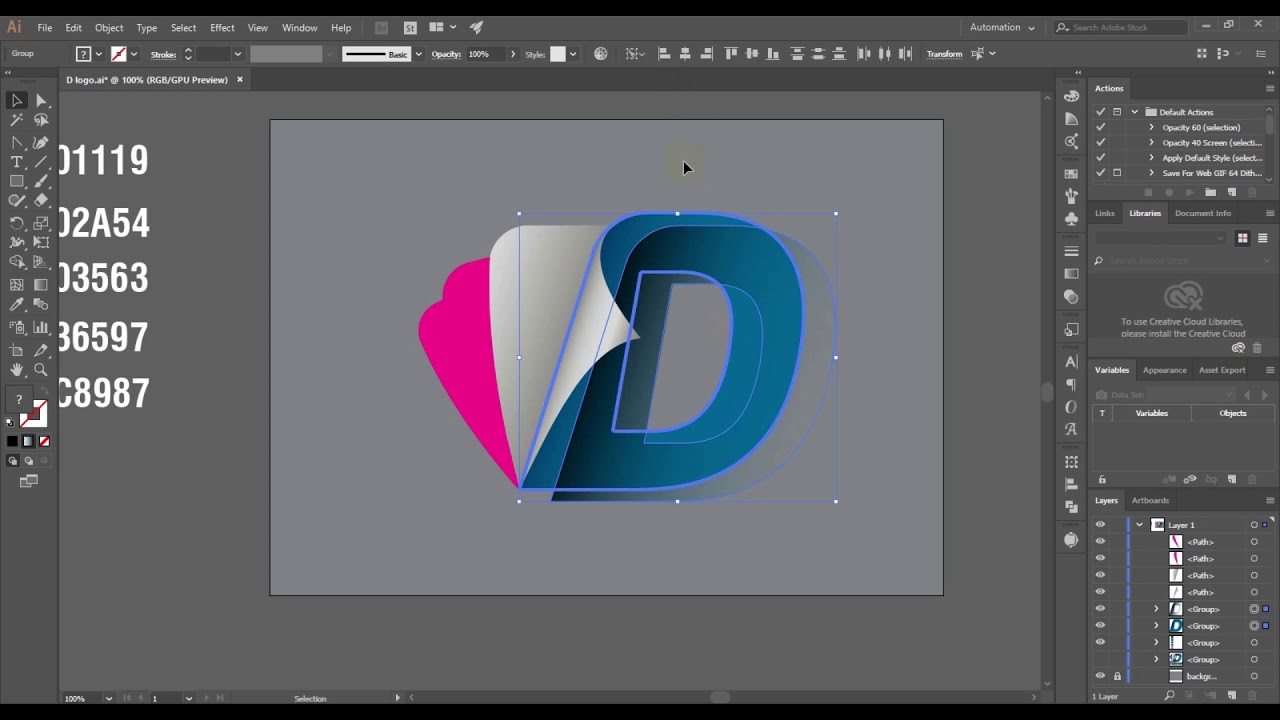 D text logo design tutorial in adobe illustrator.. - YouTube