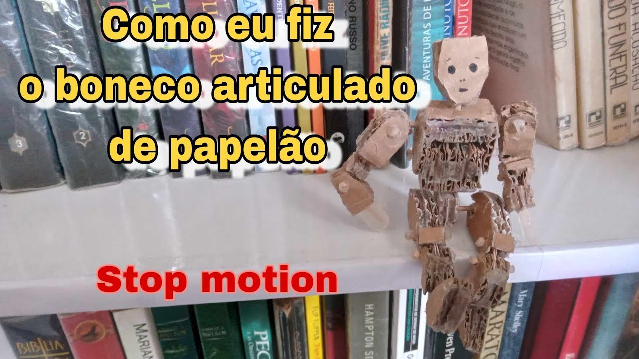 Como fiz o boneco de papelão articulado - BRAÇO / articulate cardboard ...