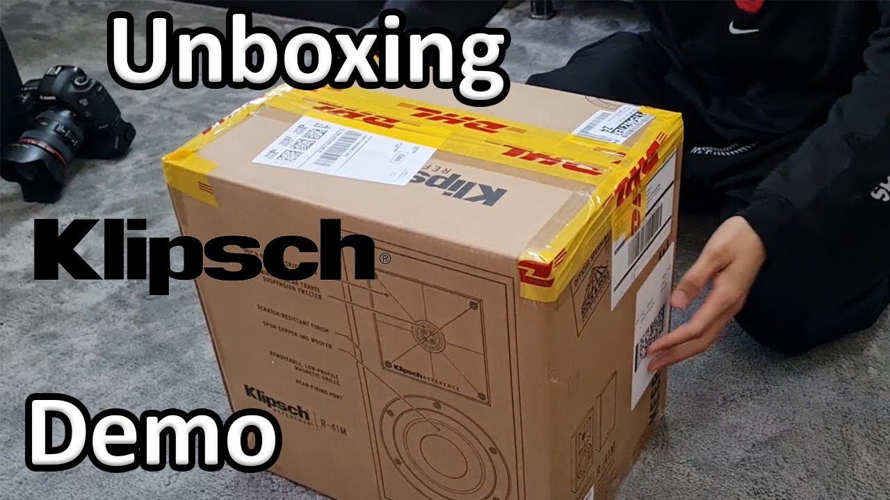 Klipsch R-41M unboxing from Amazon + Demo on Yamaha RX-V6A sound test ...